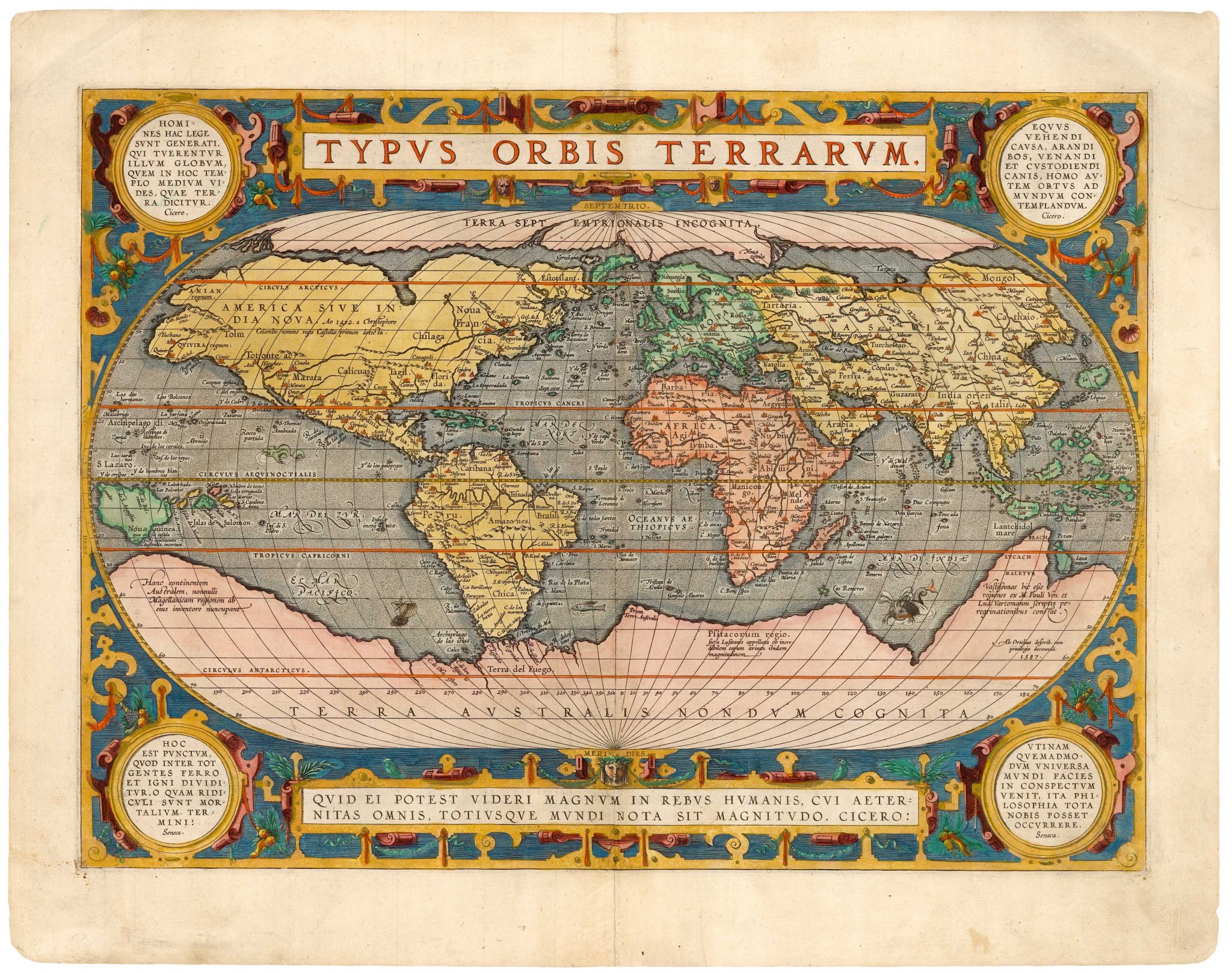 1592 World Map by Abraham Ortelius - Altea Gallery Antique Maps